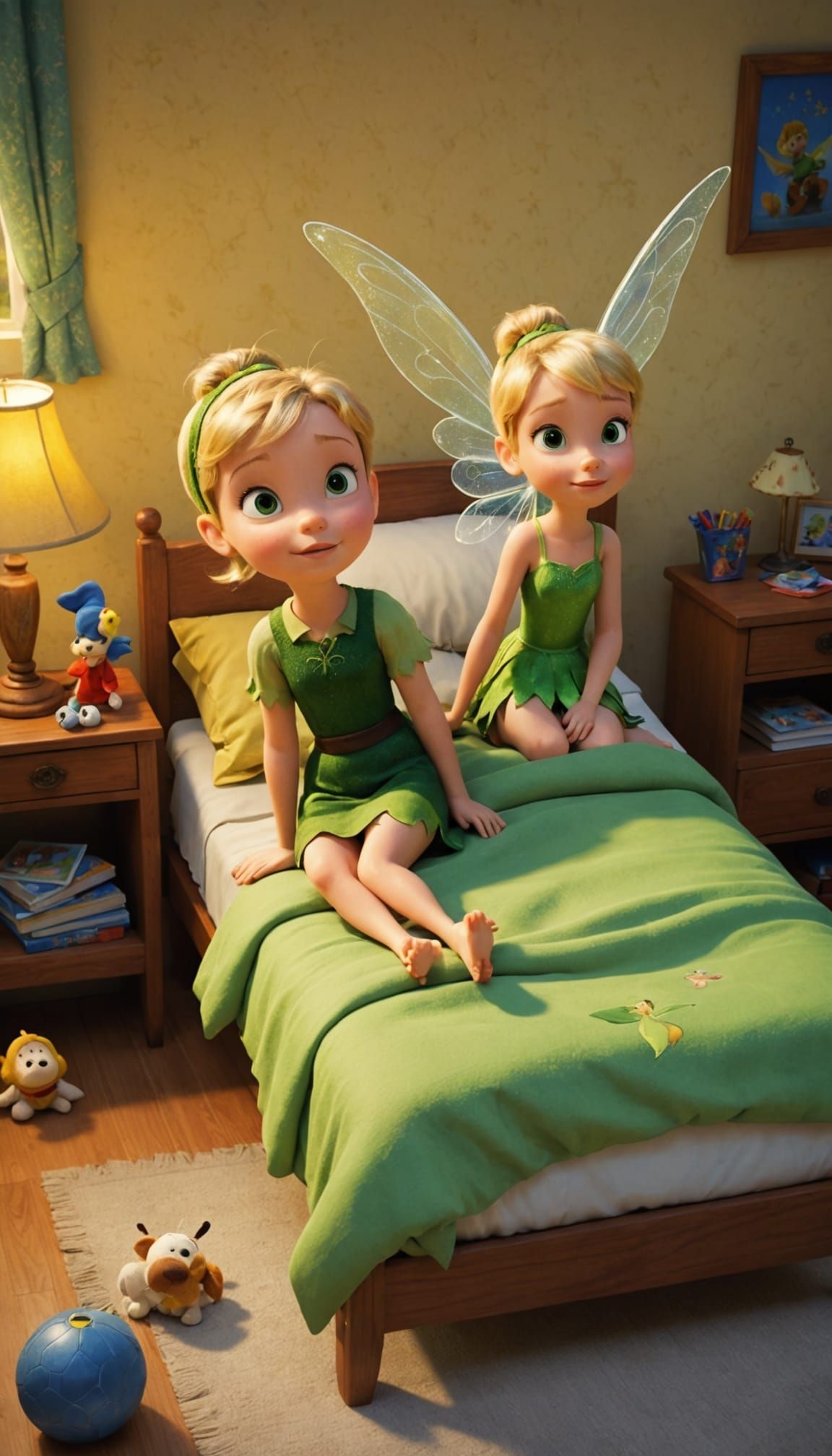 Tinkerbell and her Fan - Whimsical Nightmare: Tinkerbell and...