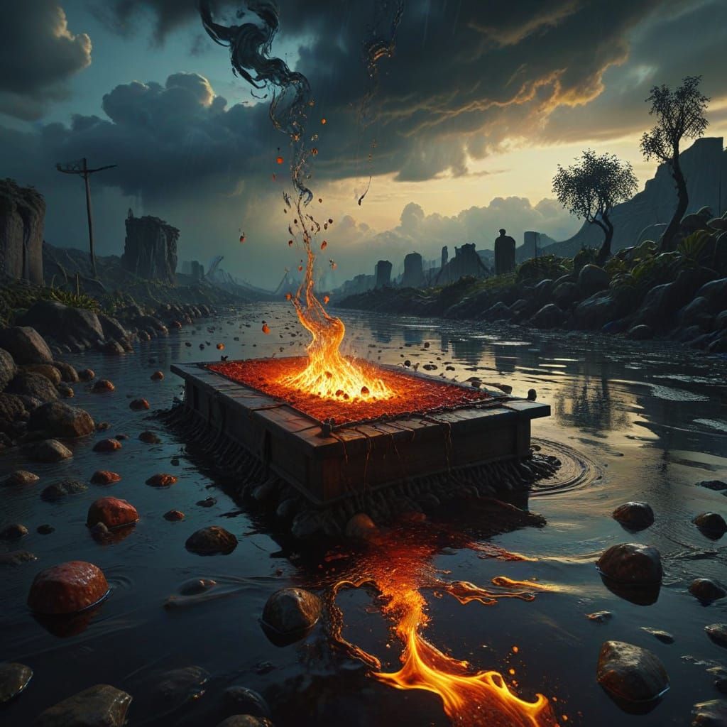 Dreamlike Apocalypse in Vibrant, Vivid Colors - AI Art