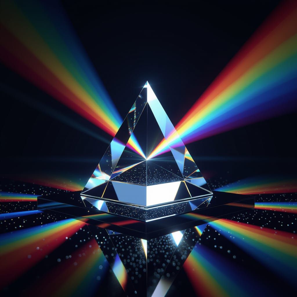 Prism Refraction in Hyperrealistic 8K Render