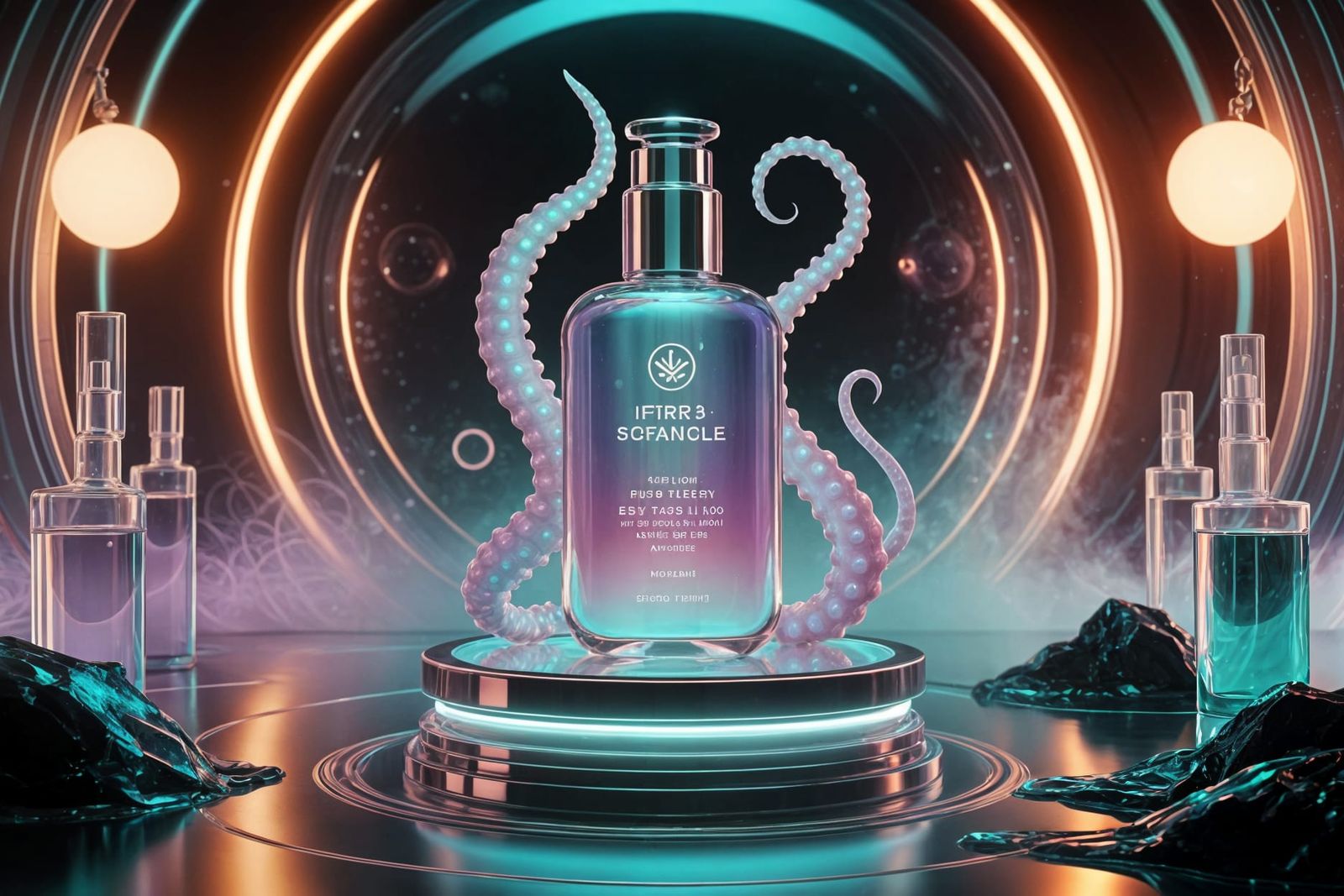 Luxurious Alien Skincare in a High-Tech Spa - AI Art