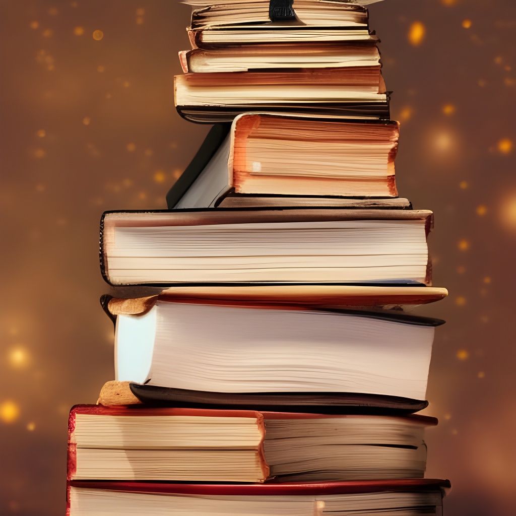Stack of Magical Books - AI Generated Artwork - NightCafe Creator