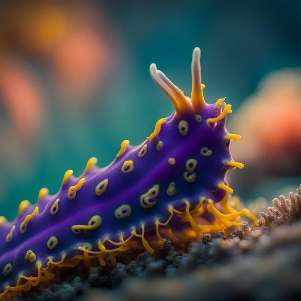 Colorful sea slug - AI Generated Artwork - NightCafe Creator
