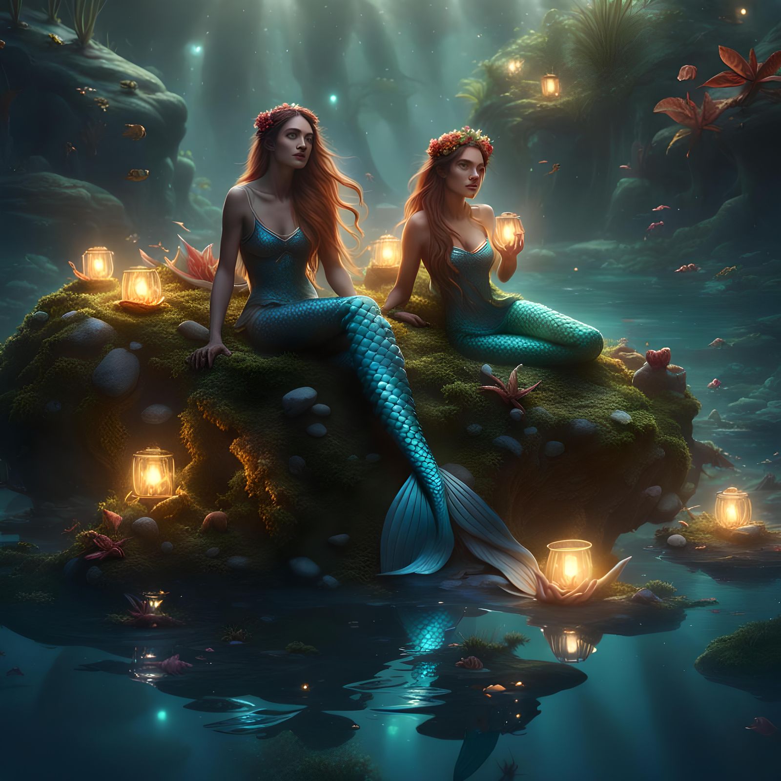 Mesmerizing Mermaids - AI Generated Artwork - NightCafe Creator