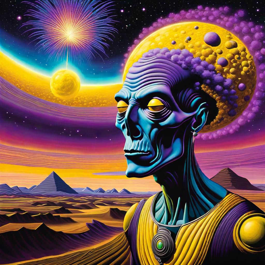 Sleepy Alien - AI Generated Artwork - NightCafe Creator