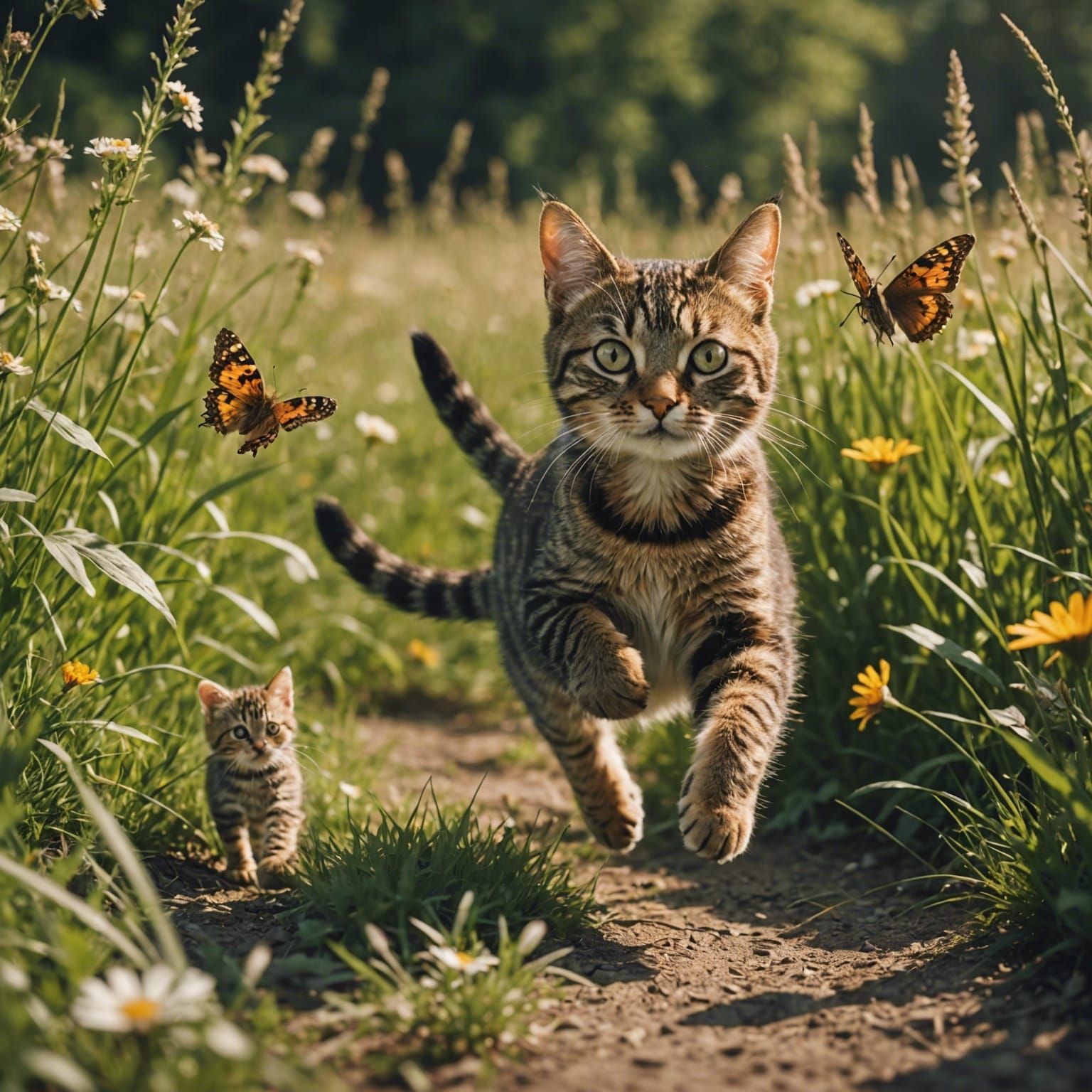 Chasing Butterflies - AI Generated Artwork - NightCafe Creator