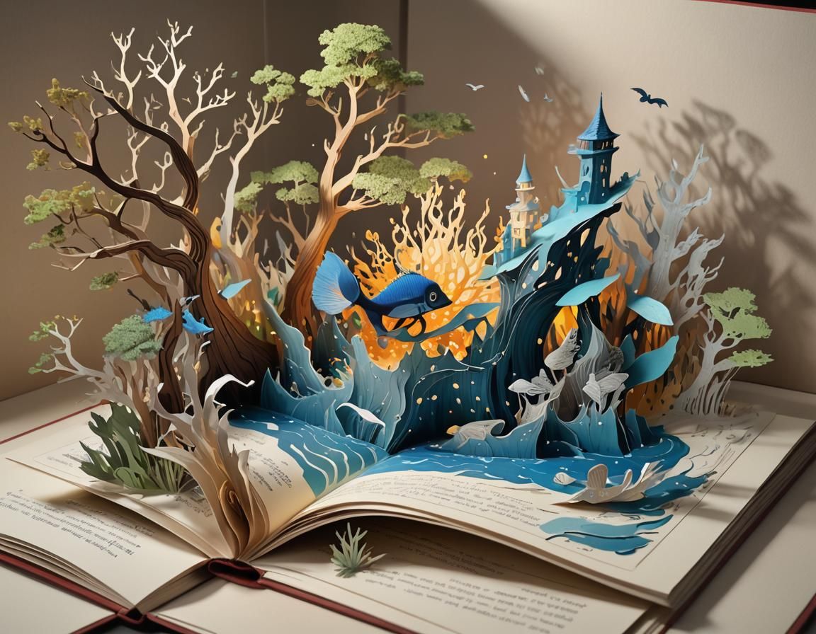 Pop-Up Book (#551) - AI Generated Artwork - NightCafe Creator