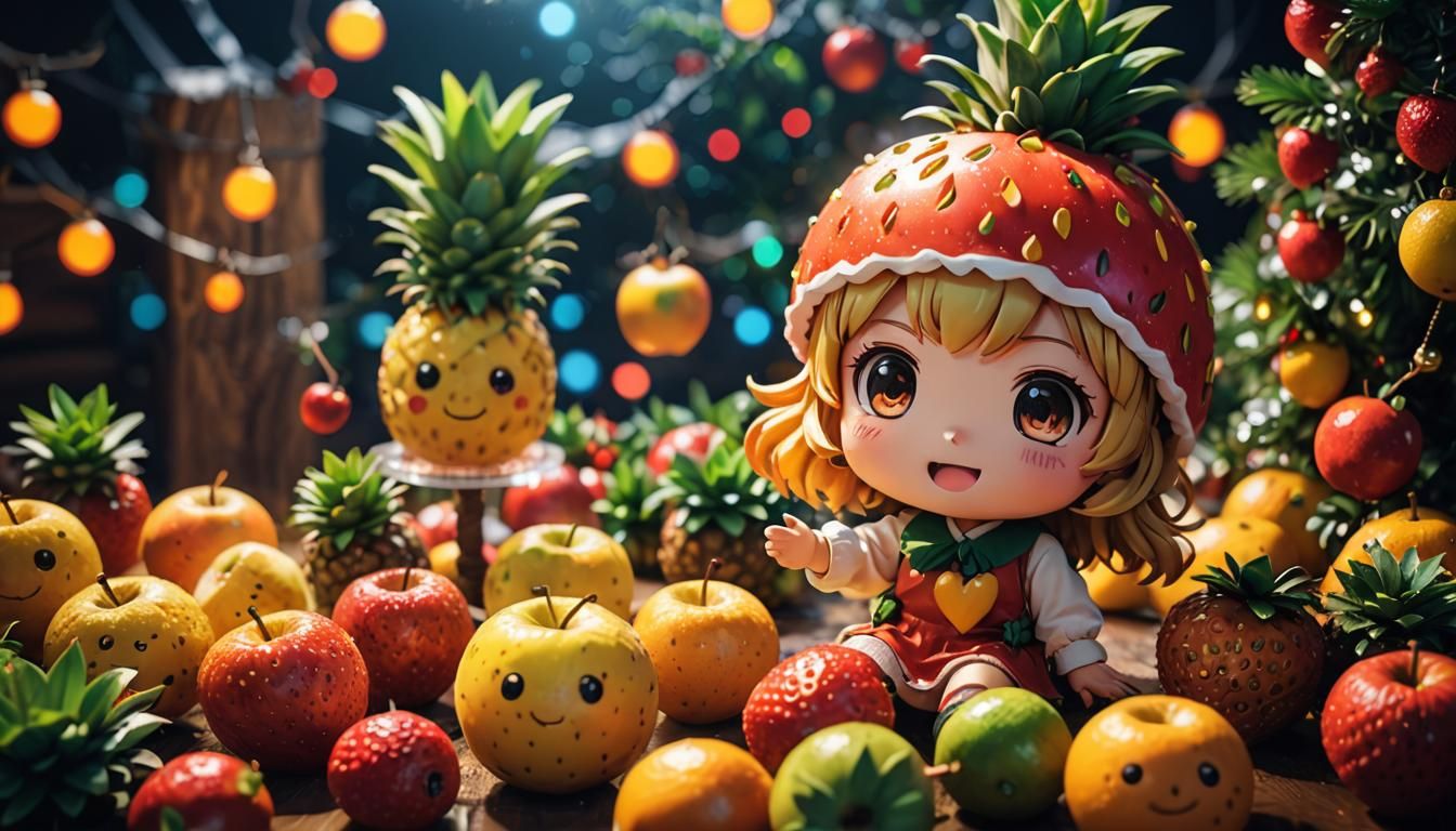 Chibi Fruits - AI Generated Artwork - NightCafe Creator