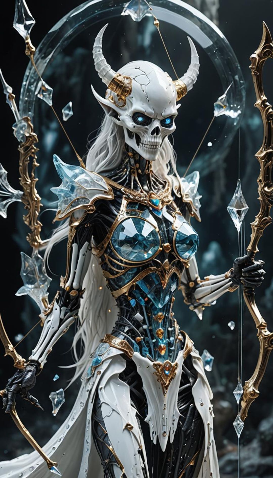 crystal demonic goddess - AI Generated Artwork - NightCafe Creator