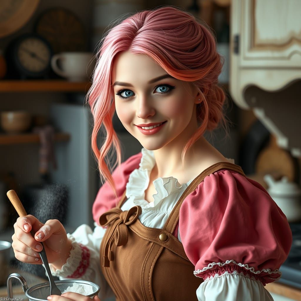 Strawberry chef Kid - Regency Fantasy Chef in a Whimsical Ki...