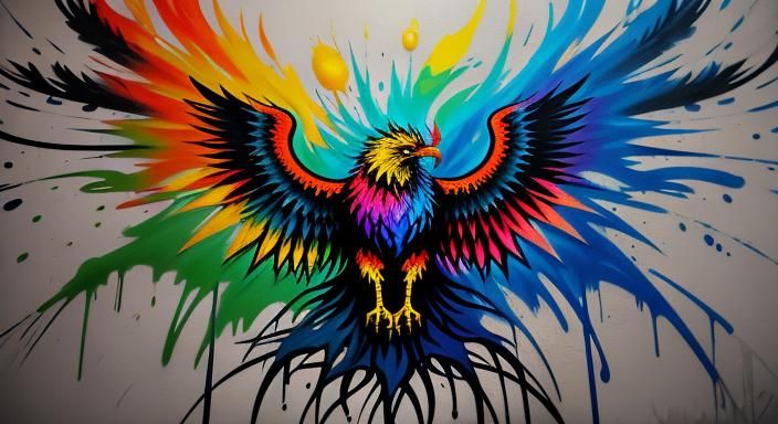 Chaos Sigil Phoenix - AI Generated Artwork - NightCafe Creator
