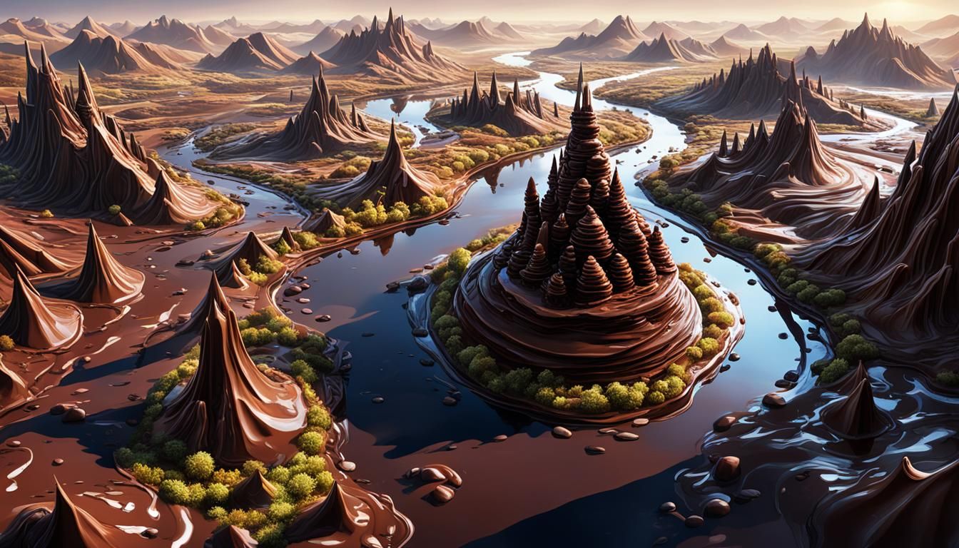 chocolate landscape - AI Generated Artwork - NightCafe Creator