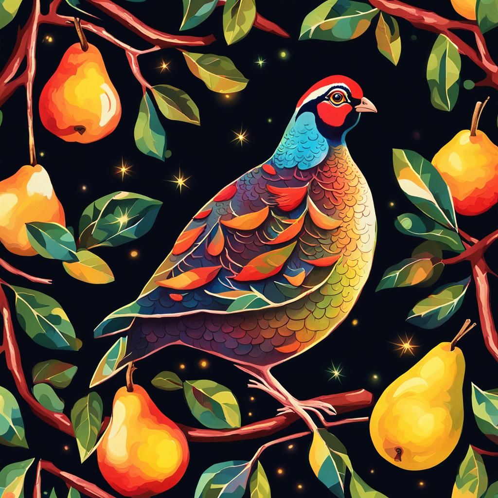 a partridge in a pear tree - Partridge in Vibrant Christmas ...