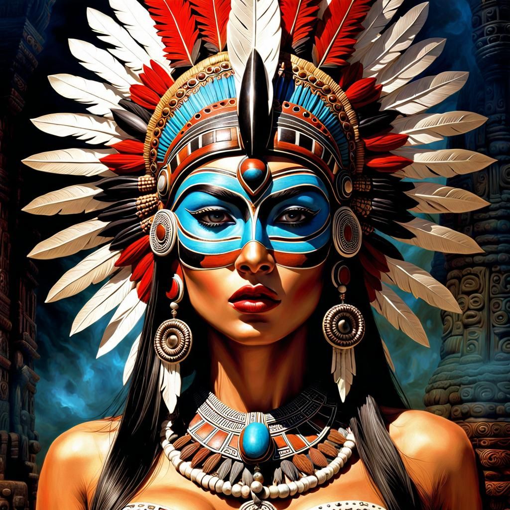 Aztec woman - AI Generated Artwork - NightCafe Creator