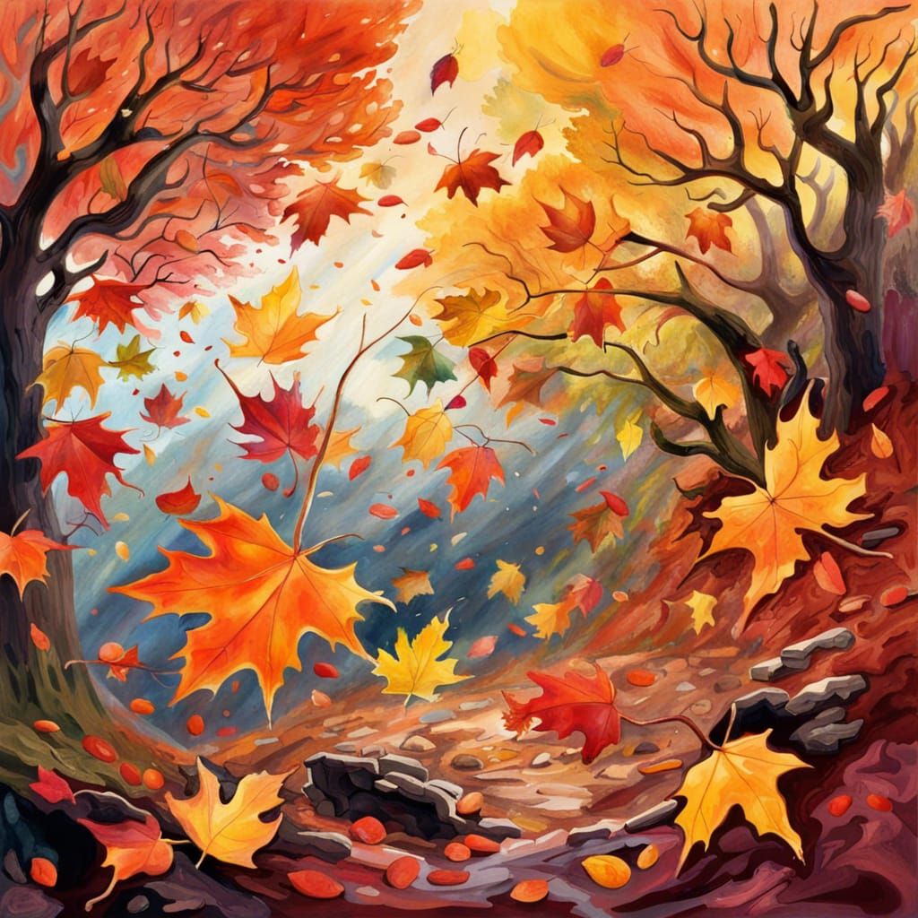 Leaves of Fall - AI Generated Artwork - NightCafe Creator