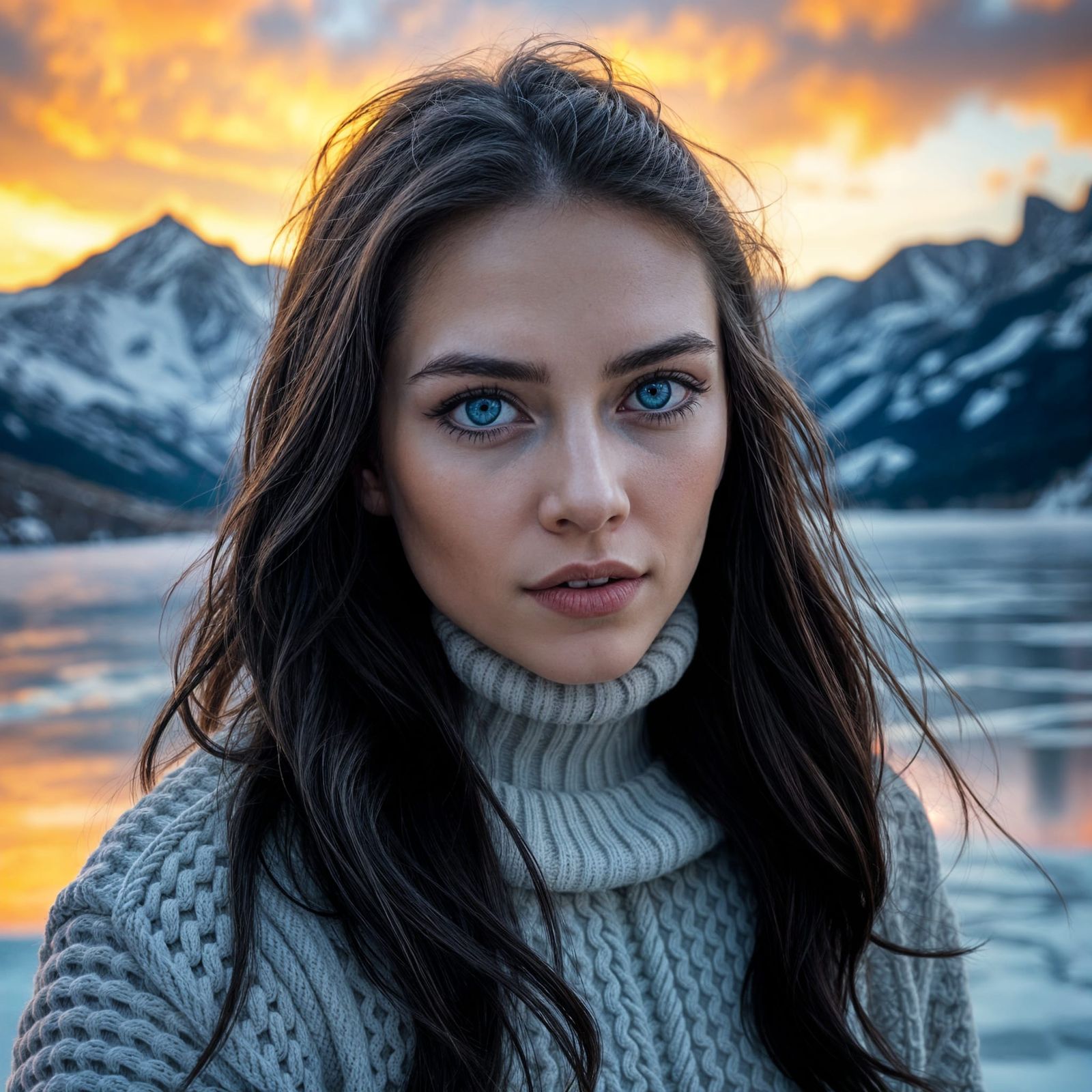 Anna - Hyperrealistic Winter Portrait in Photorealistic Styl...