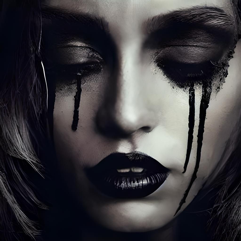 Black Tears - AI Generated Artwork - NightCafe Creator