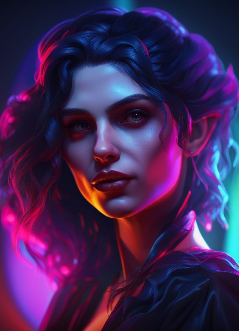 Synthwave Vampire - AI Generated Artwork - NightCafe Creator