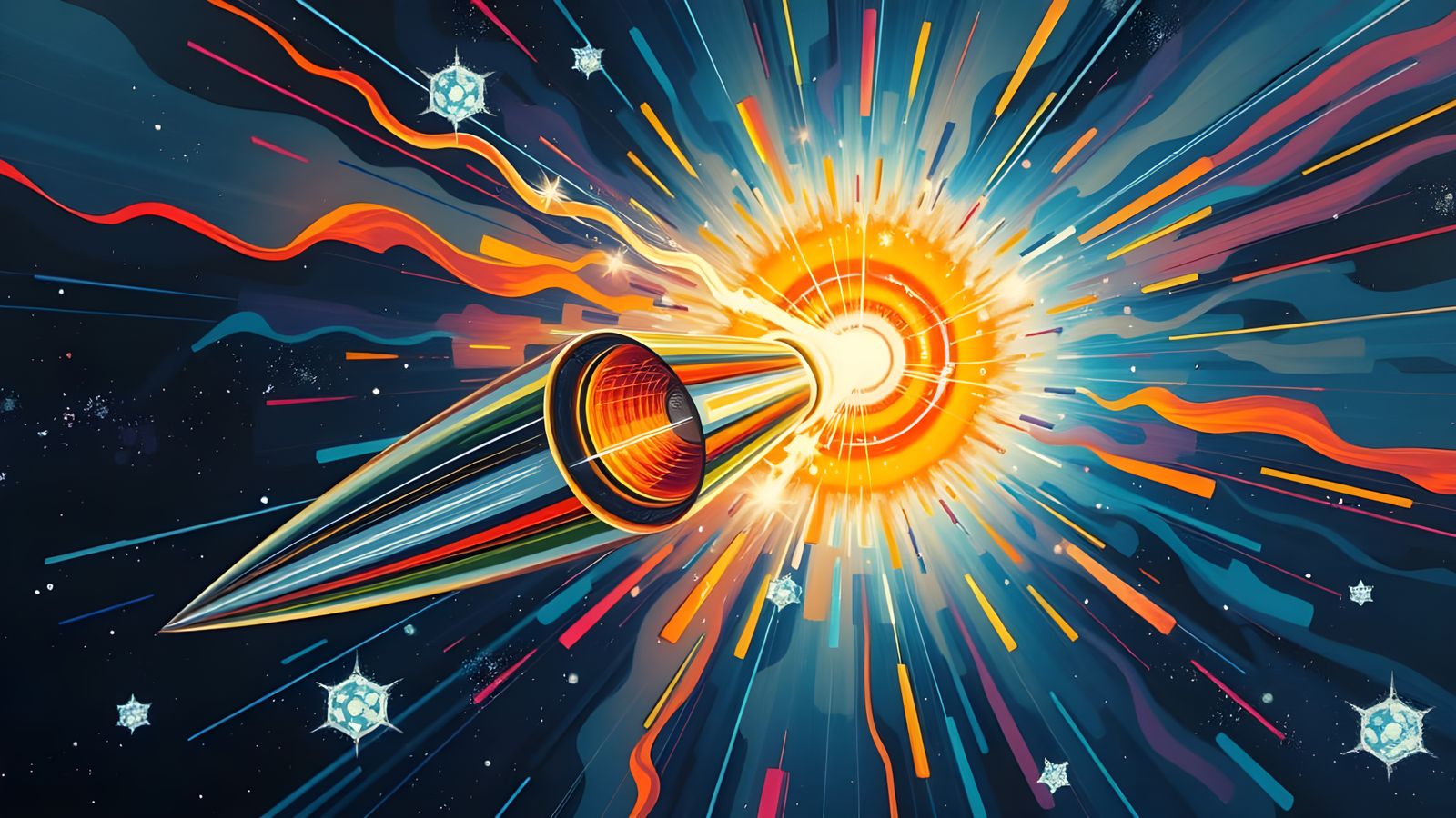 FTL Schematics - Glowing HyperVelocity Cylinder in Vibrant,