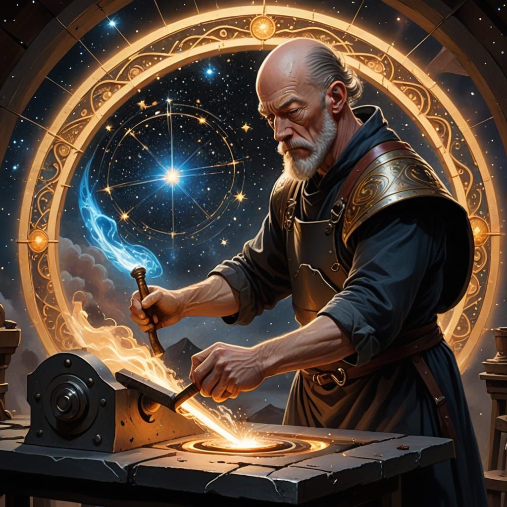 J.K. Simmons as the Cosmic Blacksmith: Forging Cel... - AI Art