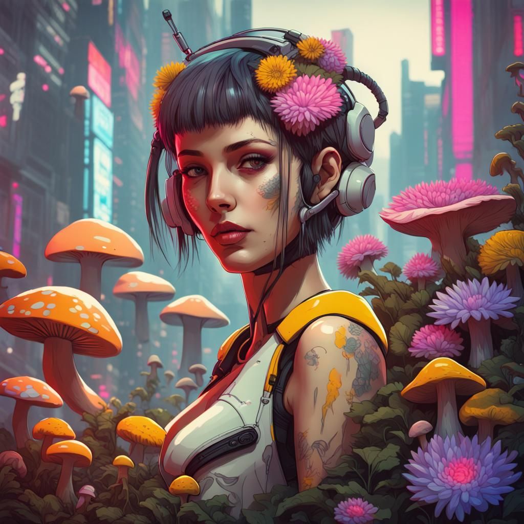 Self portrait of a pixie (Cyberpunk version) - AI Generated Artwork ...