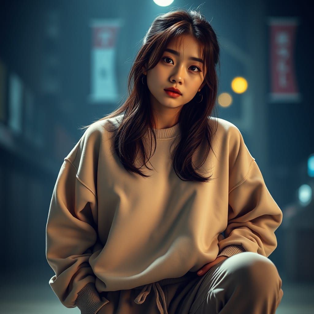 Daphne Gray - Hyperrealistic Portrait of a Young Korean Woma...