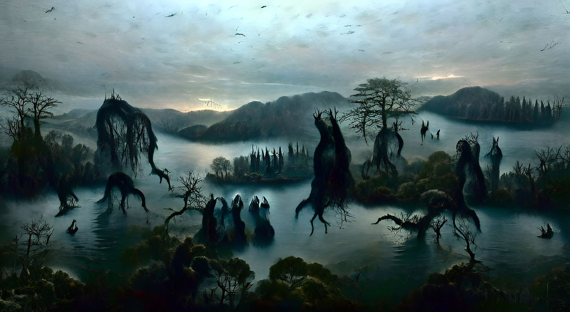 sinister creatures lurking : r/nightcafe