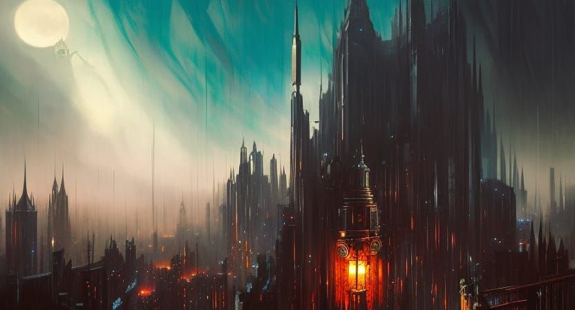 Gotham Night Sky - AI Generated Artwork - NightCafe Creator