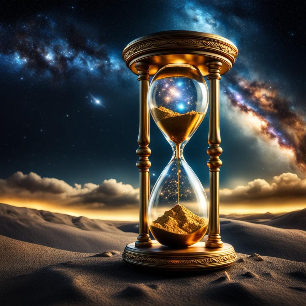 Sacred Sands: Galaxy Hourglass - AI Generated Artwork - NightCafe Creator