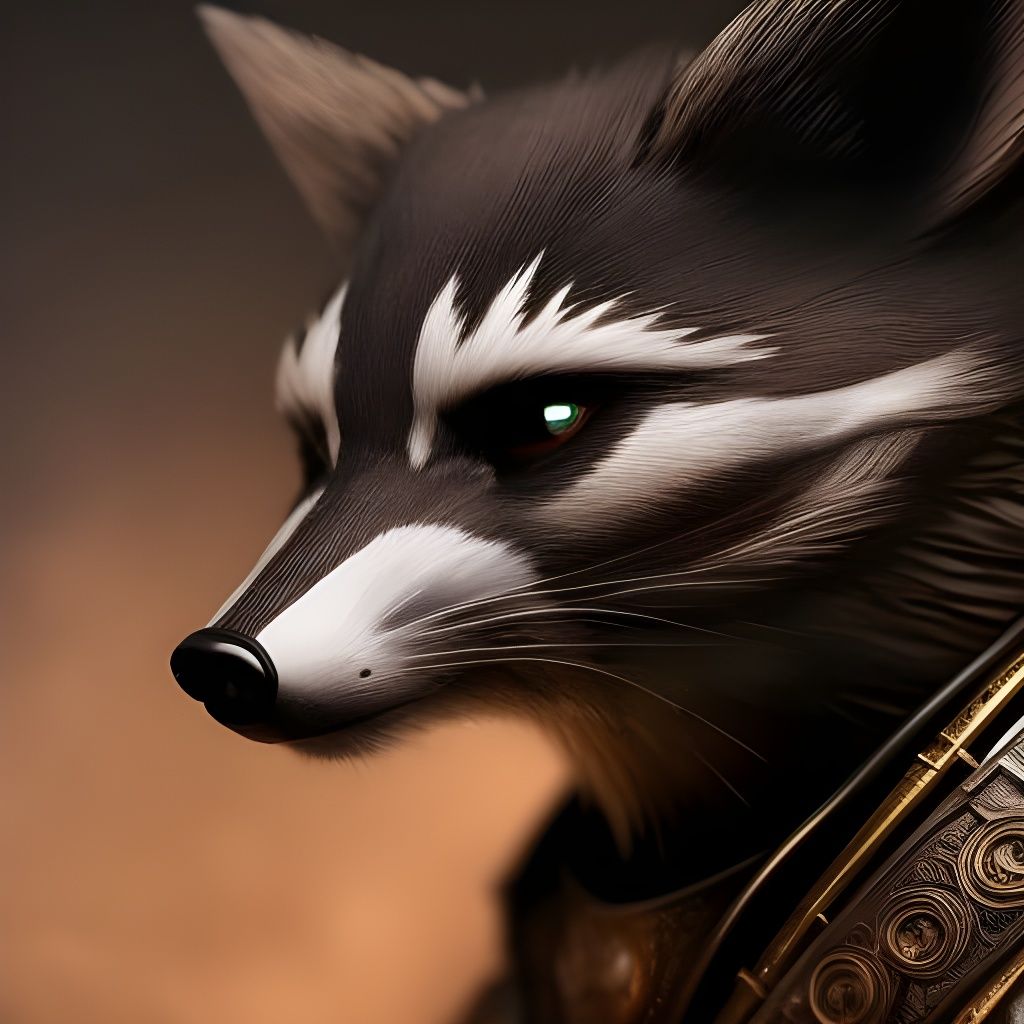 CGI Raccoon Warrior - AI Generated Artwork - NightCafe Creator