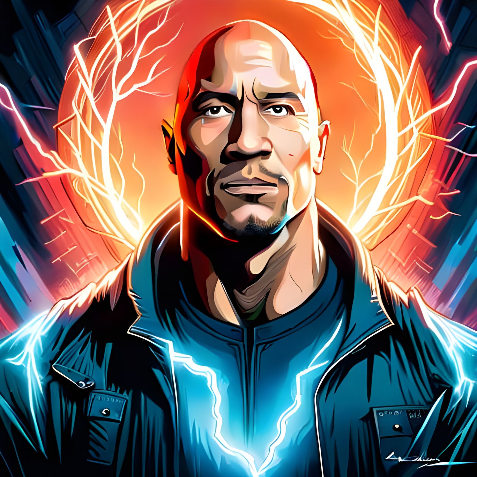Dwayne “The Shock” Johnson - AI Generated Artwork - NightCafe Creator