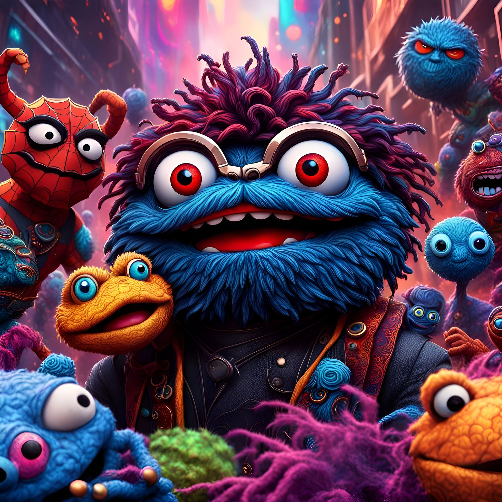 spiderverse muppets - AI Generated Artwork - NightCafe Creator