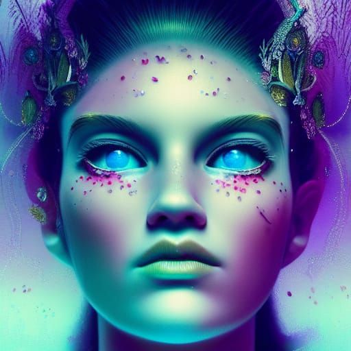 "Poetry” elaborate embellished; intricate detailed, collage ...