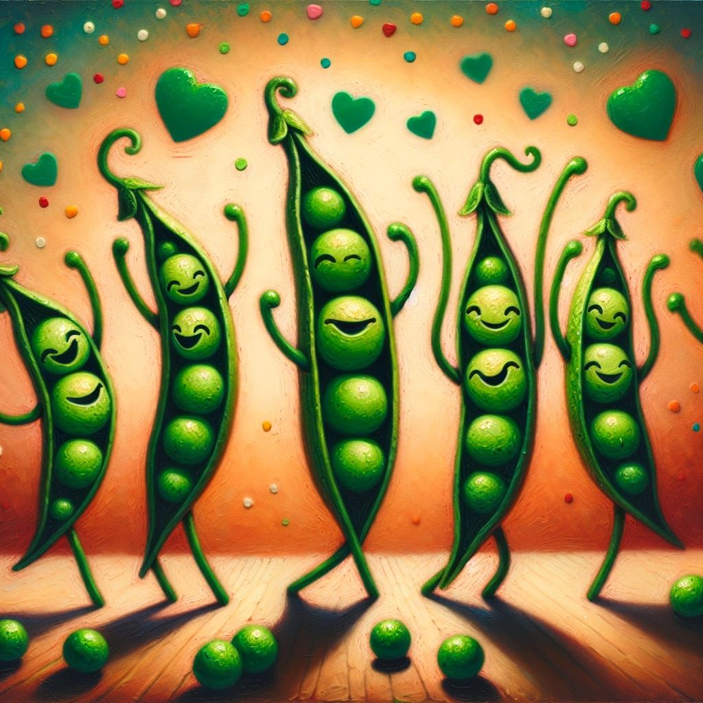 Happy peas 🫛🫛 - AI Generated Artwork - NightCafe Creator