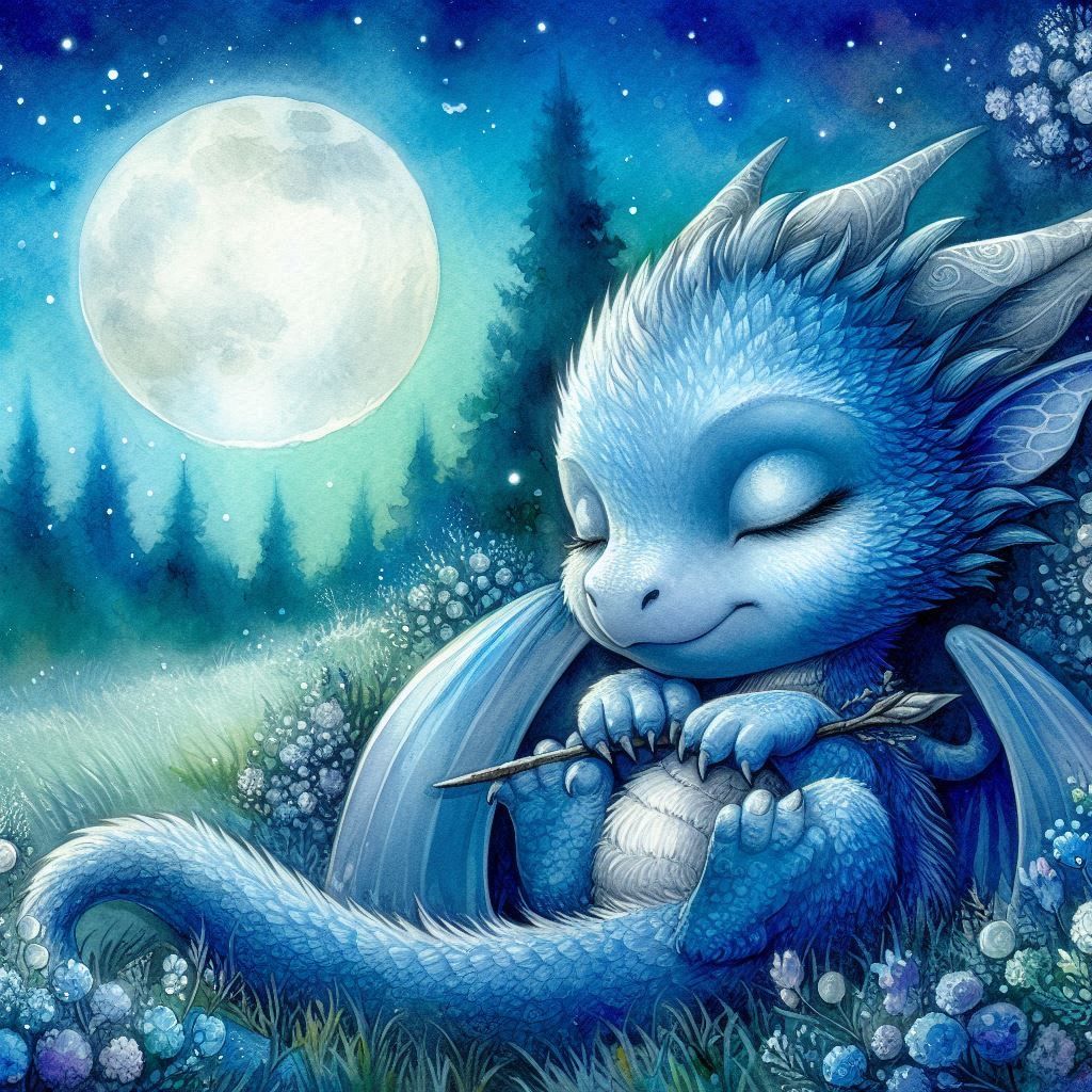 Blue baby dragon - AI Generated Artwork - NightCafe Creator
