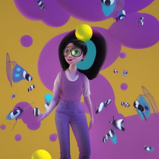 Non-binary person wearing dark blue robes like the night sky with blue ...