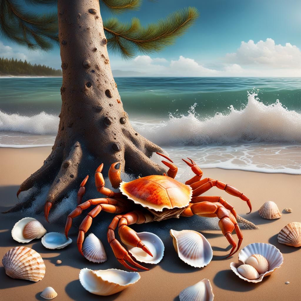 The Tree and the Crab - AI Generated Artwork - NightCafe Creator