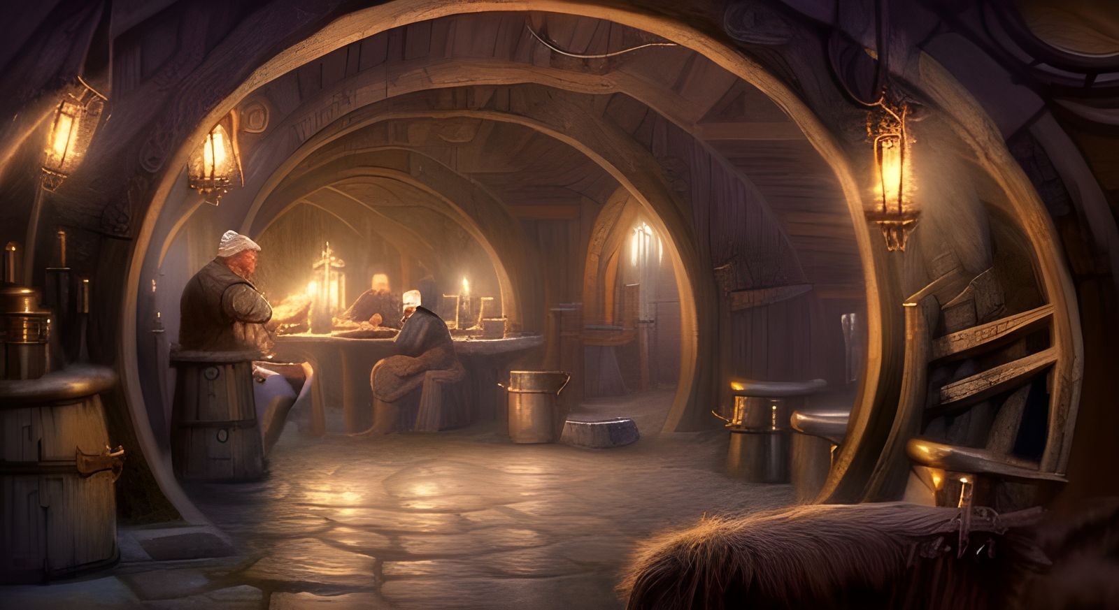 Dwarven tavern in circle, concept - AI Generated Artwork - NightCafe ...