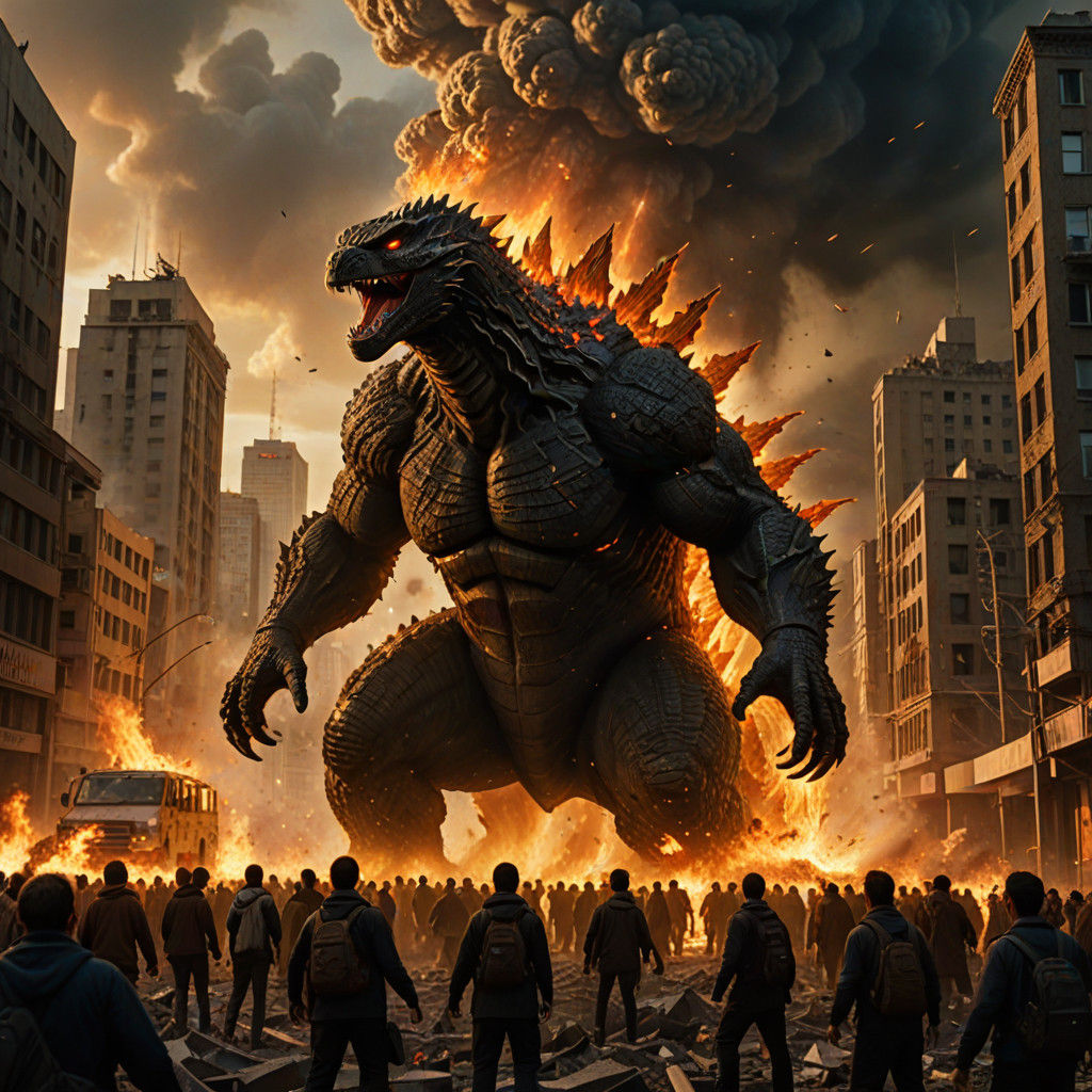 Godzilla stomps Tehran - Godzilla Devastates Tehran in Epic ...