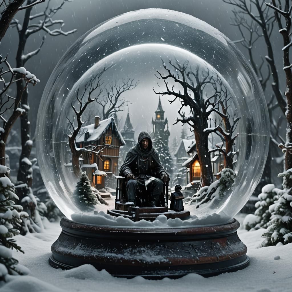 Trapped inside a Snow Globe - AI Generated Artwork - NightCafe Creator