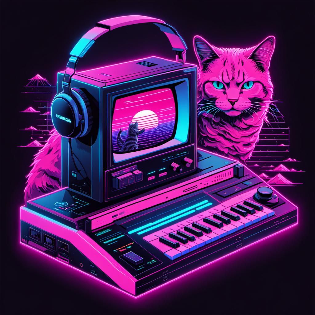 Vaporwave synth - AI Generated Artwork - NightCafe Creator