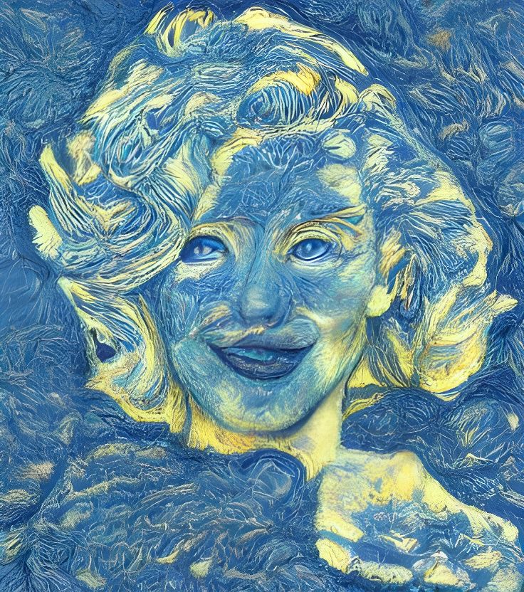 Marilyn by Vincent van Gogh - AI Generated Artwork - NightCafe Creator