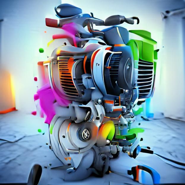 Colorful motor Unreal Engine - AI Generated Artwork - NightCafe Creator
