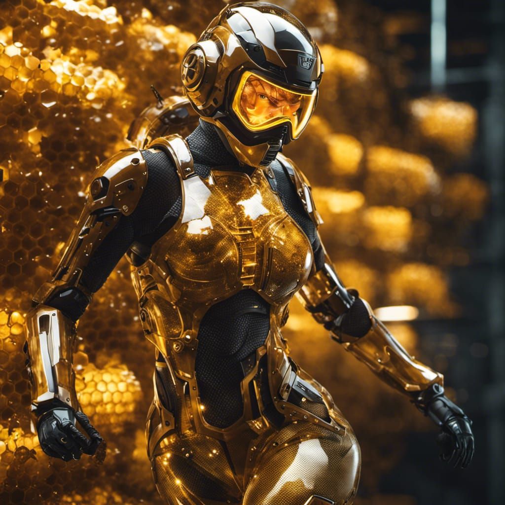 Golden Mech Soldier - AI Generated Artwork - NightCafe Creator
