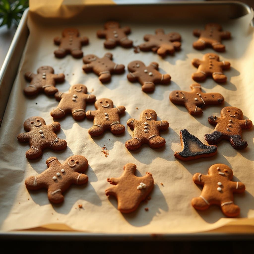 Struggling to bake - Imperfect Gingerbread Men Cookies in Wa...
