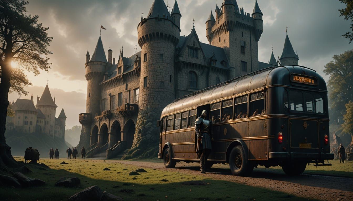 a huge luxurious two-story bus - Luxurious Medieval Bus at ...
