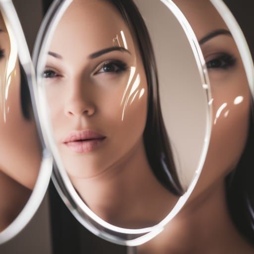 supermodels reflection in multiple mirrors. - AI Generated Artwork ...