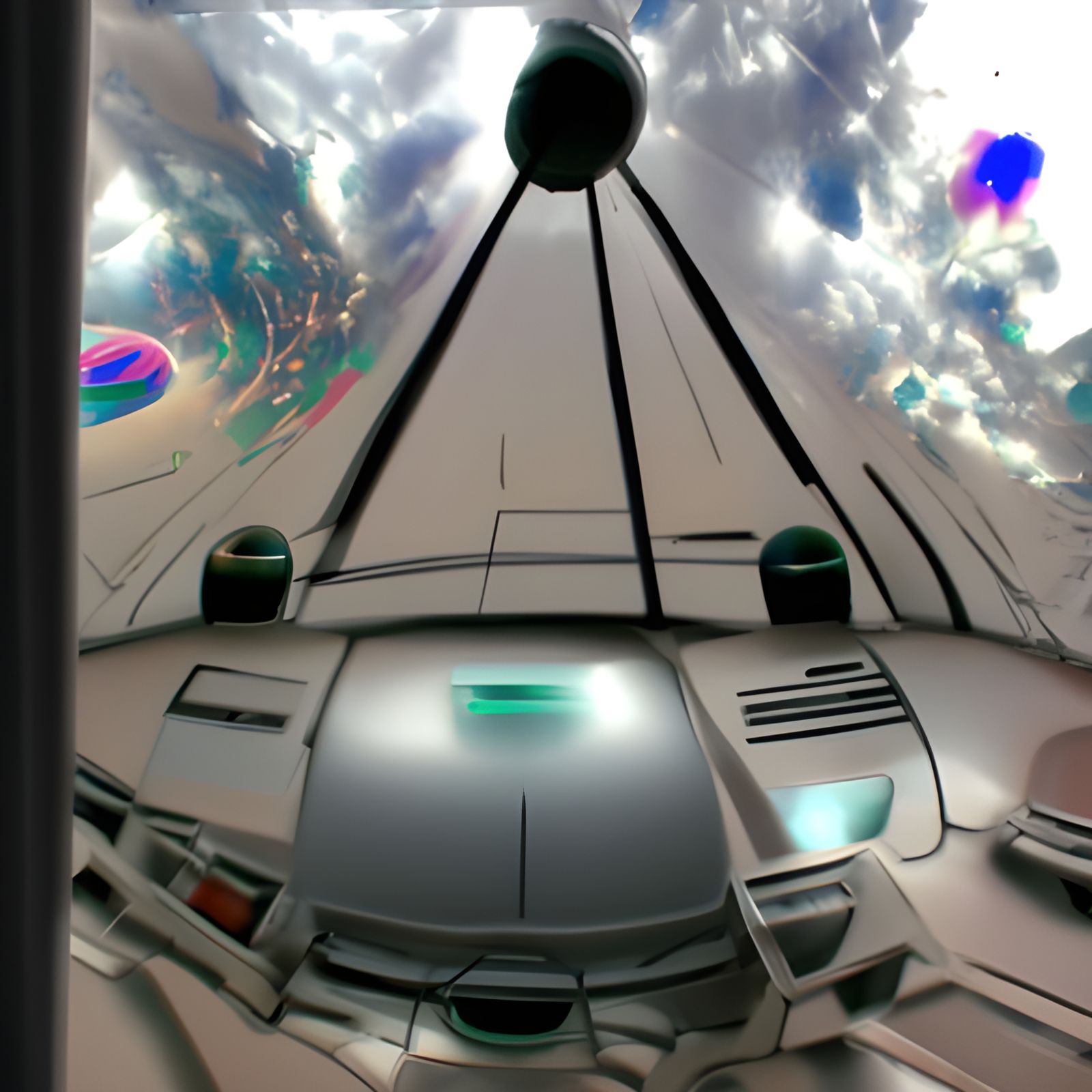 Grilling Perfectly Normal Beast Inside Vaporwave Spaceship Cockpit - AI ...