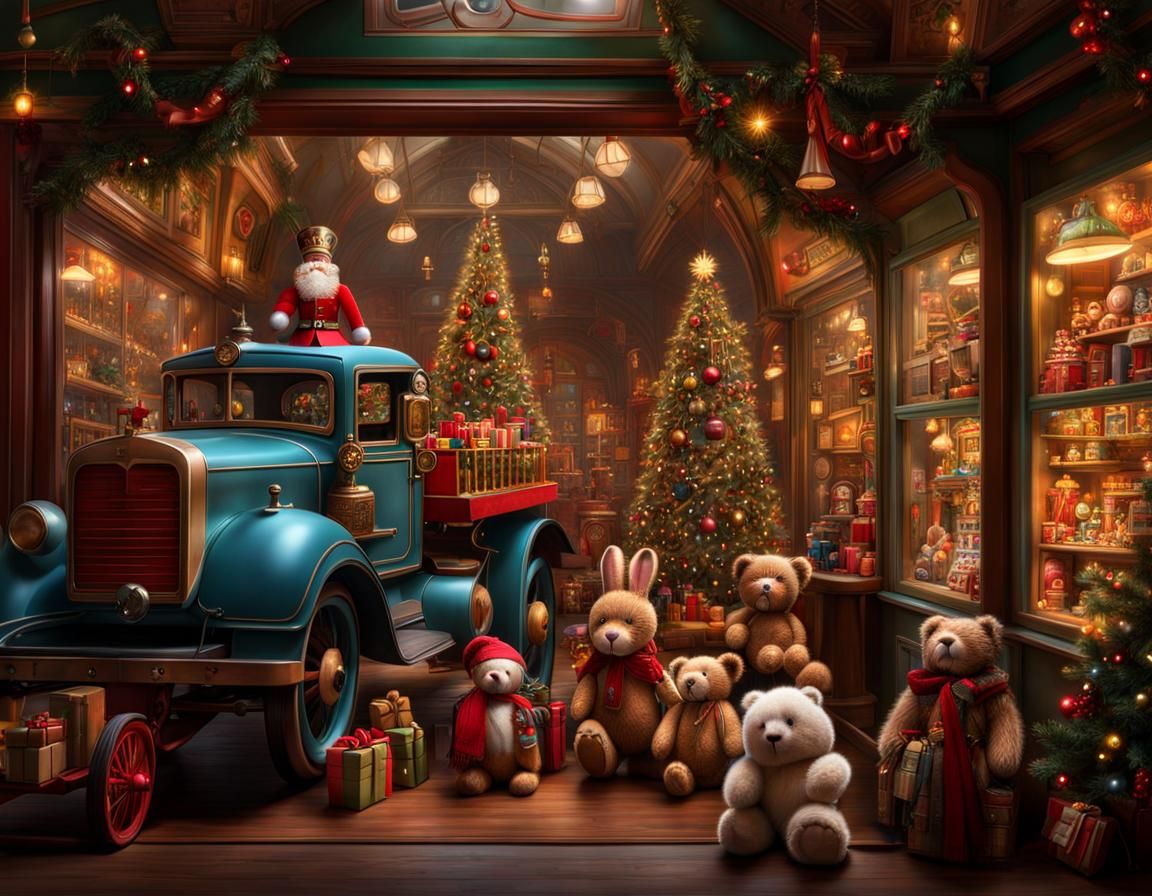 Toy Shop Christmas Display~🌺🎄🌺 - AI Generated Artwork - NightCafe Creator
