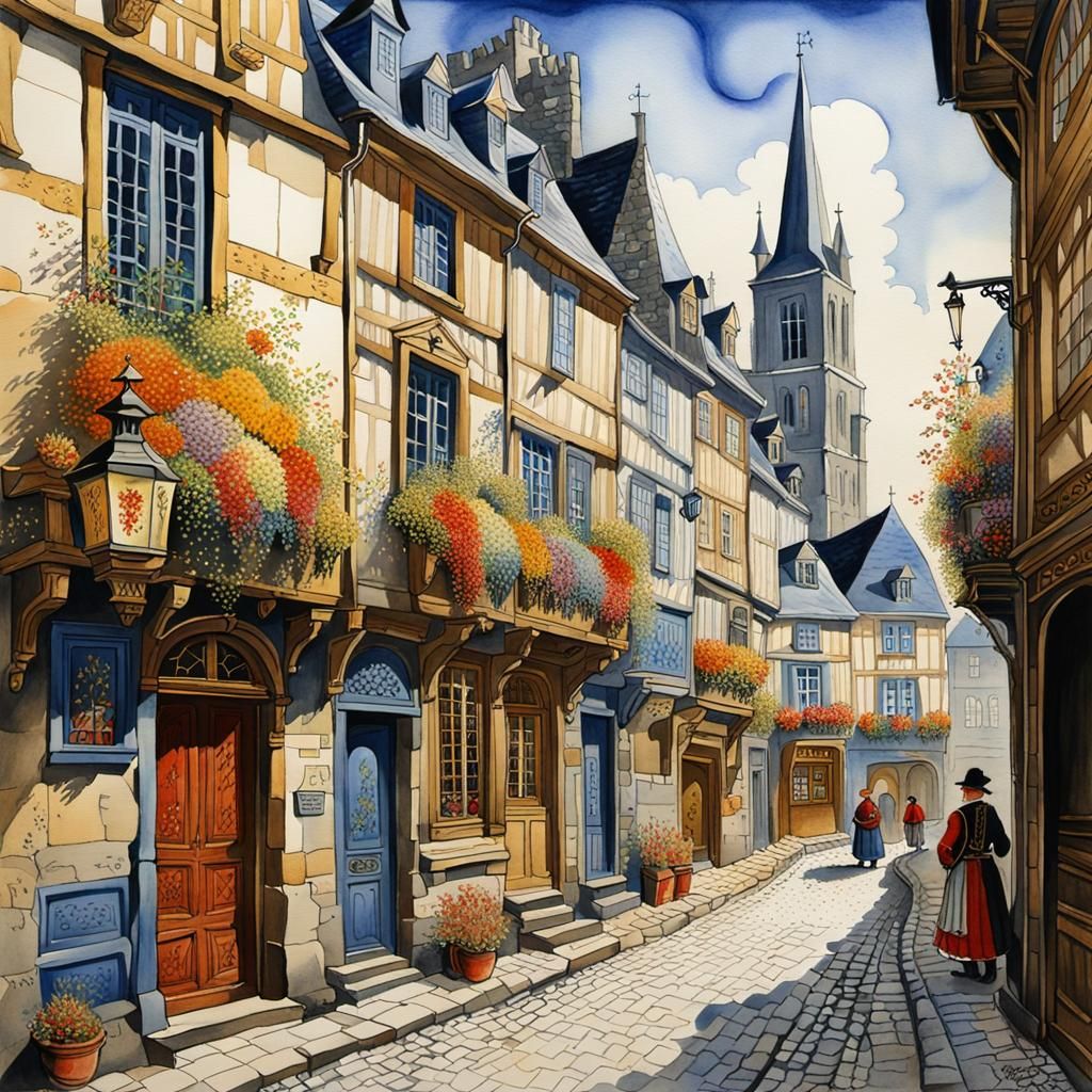 Quimper / Kemper - AI Generated Artwork - NightCafe Creator