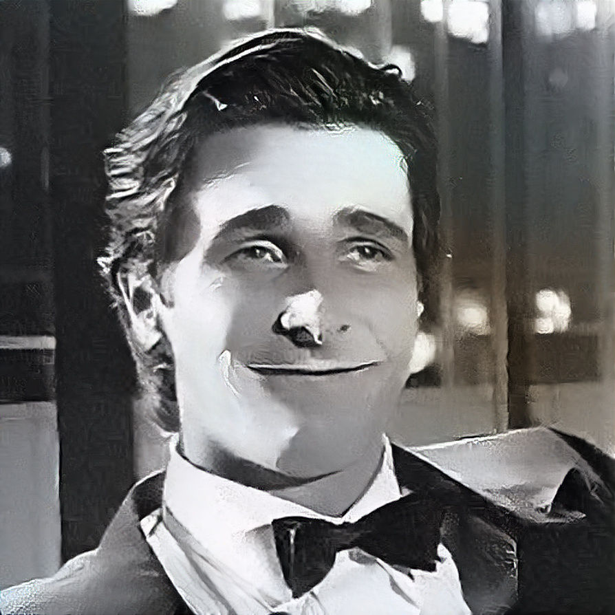 Black and White Patrick Bateman - AI Generated Artwork - NightCafe Creator